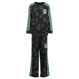 adidas originals Jogginganzug 'x Minecraft' Jungen Gr&ouml;&szlig;e 104 dunkelgrau / neongr&uuml;n / schwarz