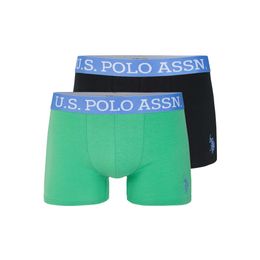 U.S. Polo Assn. Boxershorts Herren Gr&ouml;&szlig;e L blau / kiwi / schwarz / wei&szlig;