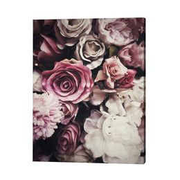 Liv Corday Bild 'Roses' Herren Gr&ouml;&szlig;e 60x80 aubergine / ros&eacute; / puder / wei&szlig;