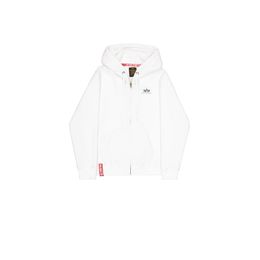 Alpha Industries Sweatshirt 'Basic Zip SL' Herren Gr&ouml;&szlig;e L wei&szlig;