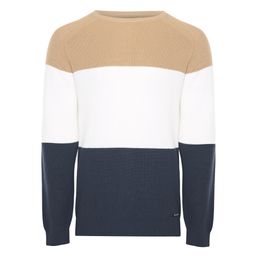 Threadbare. Threadbare Pullover 'Alexas' Herren Gr&ouml;&szlig;e L beige / navy / wei&szlig;