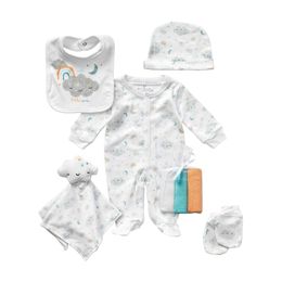 Rock A Bye Baby Boutique Set 'Wolken' Gr&ouml;&szlig;e 62 cyanblau / grau / orange / wei&szlig;