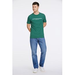 LINDBERGH T-Shirt 'Copenhagen' Herren Gr&ouml;&szlig;e S jade / wei&szlig;