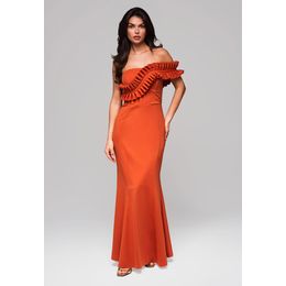 Ombre Abendkleid 'Felisia' Damen Gr&ouml;&szlig;e 38 dunkelorange Winterkleid