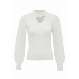 Leo Selection Pullover Damen Gr&ouml;&szlig;e XS/S gold / wei&szlig;