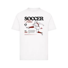 F4NT4STIC T-Shirt 'Soccer Vibes Sport Fan' Jungen Gr&ouml;&szlig;e 110/116 bordeaux / schwarz / wei&szlig;