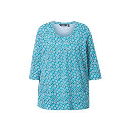 Ulla Popken Shirt Damen Gr&ouml;&szlig;e L/XL navy / t&uuml;rkis / wei&szlig;