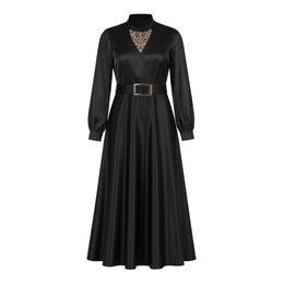 Modamihram Kleid Damen Gr&ouml;&szlig;e 42 goldgelb / schwarz Winterkleid