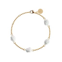 PURELEI Armband 'Malahi' Damen Gr&ouml;&szlig;e One Size gold / perlwei&szlig;