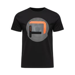 Ombre T-Shirt Herren Gr&ouml;&szlig;e L grau / orange / schwarz