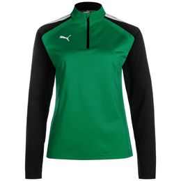 Puma Sportsweatshirt 'TeamLiga' Damen Gr&ouml;&szlig;e M gr&uuml;n / schwarz / wei&szlig;