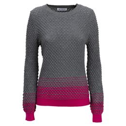 Influencer Pullover Damen Gr&ouml;&szlig;e M grau / rot
