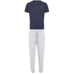 Threadbare. Threadbare Pyjama 'Ledger' Herren Gr&ouml;&szlig;e L navy / hellgrau