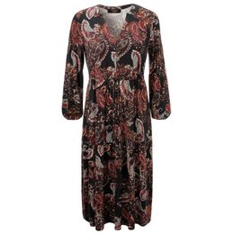 Aniston Kleid Damen Gr&ouml;&szlig;e 46 grau / altrosa / bordeaux / schwarz Winterkleid