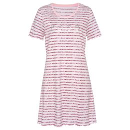 Vivance Nachthemd Damen Gr&ouml;&szlig;e XS/S pink / burgunder / silber / wei&szlig;