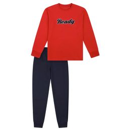 Schiesser Pyjama Jungen Gr&ouml;&szlig;e 164 navy / rot