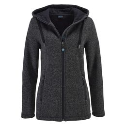 Polarino Fleecejacke Damen Gr&ouml;&szlig;e L/XL schwarzmeliert