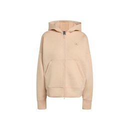 adidas by Stella McCartney Athletic Zip-Up Hoodie 'Scuba' female Beige size XXS