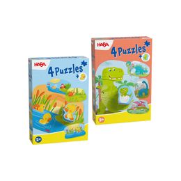 Haba Steckpuzzle ' Puzzle-Set mit Holzfiguren ' Jungen Gr&ouml;&szlig;e One Size bunt