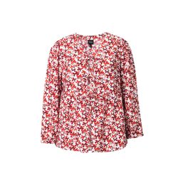 Ulla Popken Bluse Damen Gr&ouml;&szlig;e L/XL lila / rot / wei&szlig;