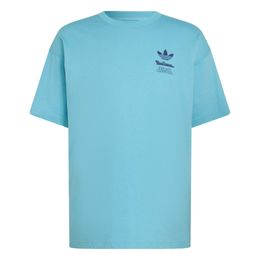 adidas originals T-Shirt 'Japanese Racing' Herren Gr&ouml;&szlig;e XL navy / hellblau
