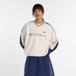 New Balance Sweatshirt Damen Gr&ouml;&szlig;e L navy / wollwei&szlig;