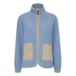 oxmo Fleecejacke 'Oxpiper' Damen Gr&ouml;&szlig;e XS beige / blau