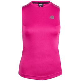Gorilla Wear Top 'Raleigh' Damen Gr&ouml;&szlig;e L grau / neonpink
