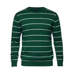 Ombre Pullover 'OM-SWSW-0143 Herren Gr&ouml;&szlig;e M gr&uuml;n / wei&szlig;