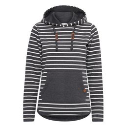 oxmo Sweatshirt 'CARINA' Damen Gr&ouml;&szlig;e M anthrazit / wei&szlig;