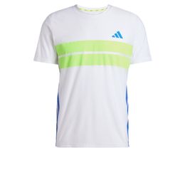 adidas Performance Funktionsshirt 'Adizero' Herren Gr&ouml;&szlig;e M blau / gr&uuml;n / wei&szlig;