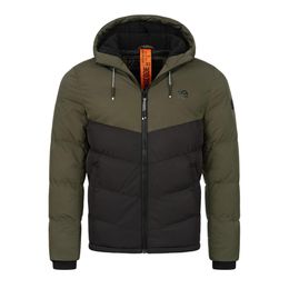 INDICODE Jeans Winterjacke 'Agiotis' Herren Gr&ouml;&szlig;e L gr&uuml;n / schwarz