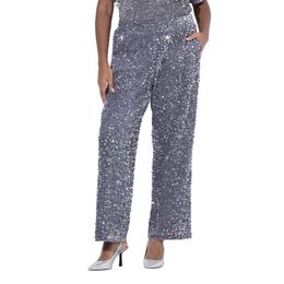 Ulla Popken Hose Damen Gr&ouml;&szlig;e 46/48 silber