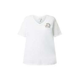 Ulla Popken Shirt Damen Gr&ouml;&szlig;e L/XL gr&uuml;n / offwhite
