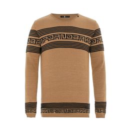 Cipo & Baxx Cipo & Baxx Pullover Herren Gr&ouml;&szlig;e XL camel / dunkelbraun