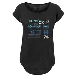 F4NT4STIC T-Shirt 'Citro&euml;n CX 74 Spec Designs' Damen Gr&ouml;&szlig;e S blau / mint / schwarz