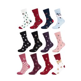 Fun Socks Socken 'Adventskalender' Damen Gr&ouml;&szlig;e 36/40 bunt