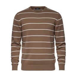 Ombre Pullover 'OM-SWSW-0143' Herren Gr&ouml;&szlig;e XXL braun / wei&szlig;