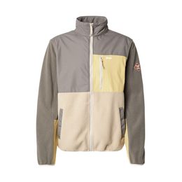 Iriedaily Fleecejacke 'Auf Deck' Herren Gr&ouml;&szlig;e M beige / pastellgelb / grau / gr&uuml;n