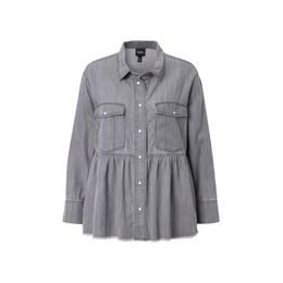 Ulla Popken Bluse Damen Gr&ouml;&szlig;e XXXL/4XL grey denim
