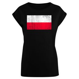F4NT4STIC Shirt 'Poland Polen Flagge' Damen Gr&ouml;&szlig;e XL rot / schwarz / wei&szlig;