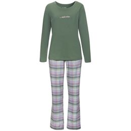 Vivance Pyjama Damen Gr&ouml;&szlig;e XXXL mint / jade / pflaume / hellpink Winterkleid