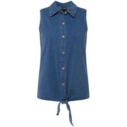 Ulla Popken Bluse Damen Gr&ouml;&szlig;e 4XL/5XL blue denim