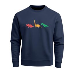 Neverless Sweatshirt 'Geometric Dino' Herren Gr&ouml;&szlig;e 5XL navy