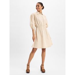BOSS Kleid 'Dellant' Damen Gr&ouml;&szlig;e 36 beige / wei&szlig; Winterkleid