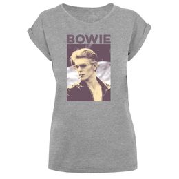 F4NT4STIC T-Shirt 'David Bowie Smoking Photograph' Damen Gr&ouml;&szlig;e 5XL grau / mischfarben