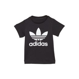 adidas originals T-Shirt 'Trefoil' Jungen Gr&ouml;&szlig;e 104 schwarz / wei&szlig;