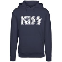 F4NT4STIC Sweatshirt 'Kiss Rock Music Band Vintage Logo' Herren Gr&ouml;&szlig;e XXXL navy / wei&szlig;