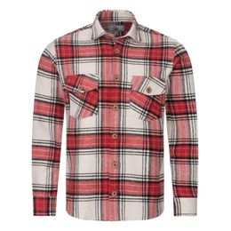 Rock Creek Hemd Herren Gr&ouml;&szlig;e 4XL rot / schwarz / wei&szlig;