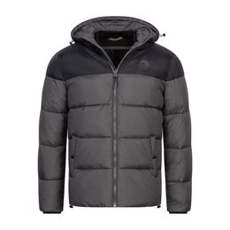 INDICODE Jeans Jacke 'Biviano' Herren Gr&ouml;&szlig;e S anthrazit / schwarz